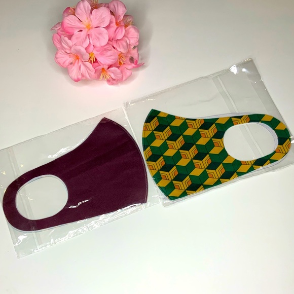 Accessories | Demon Slayer Hashira Giyuu Tomioka Geo Block Pattern ...